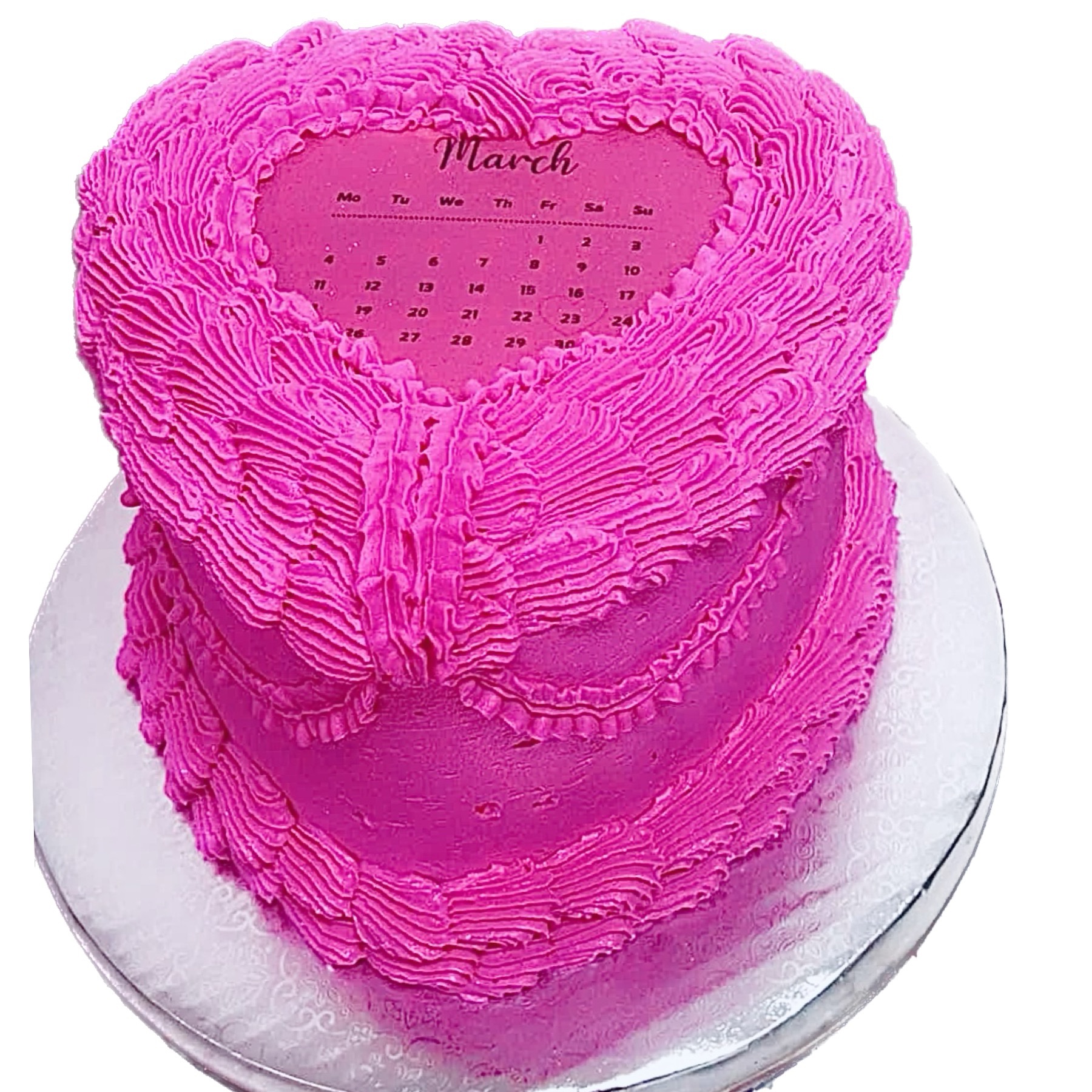 Calendar Heart Cake